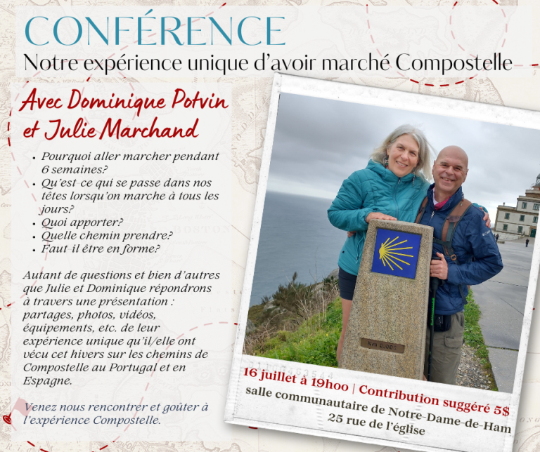 conférence sur la marche avec dominique potvin | Notre-Dame-de-Ham